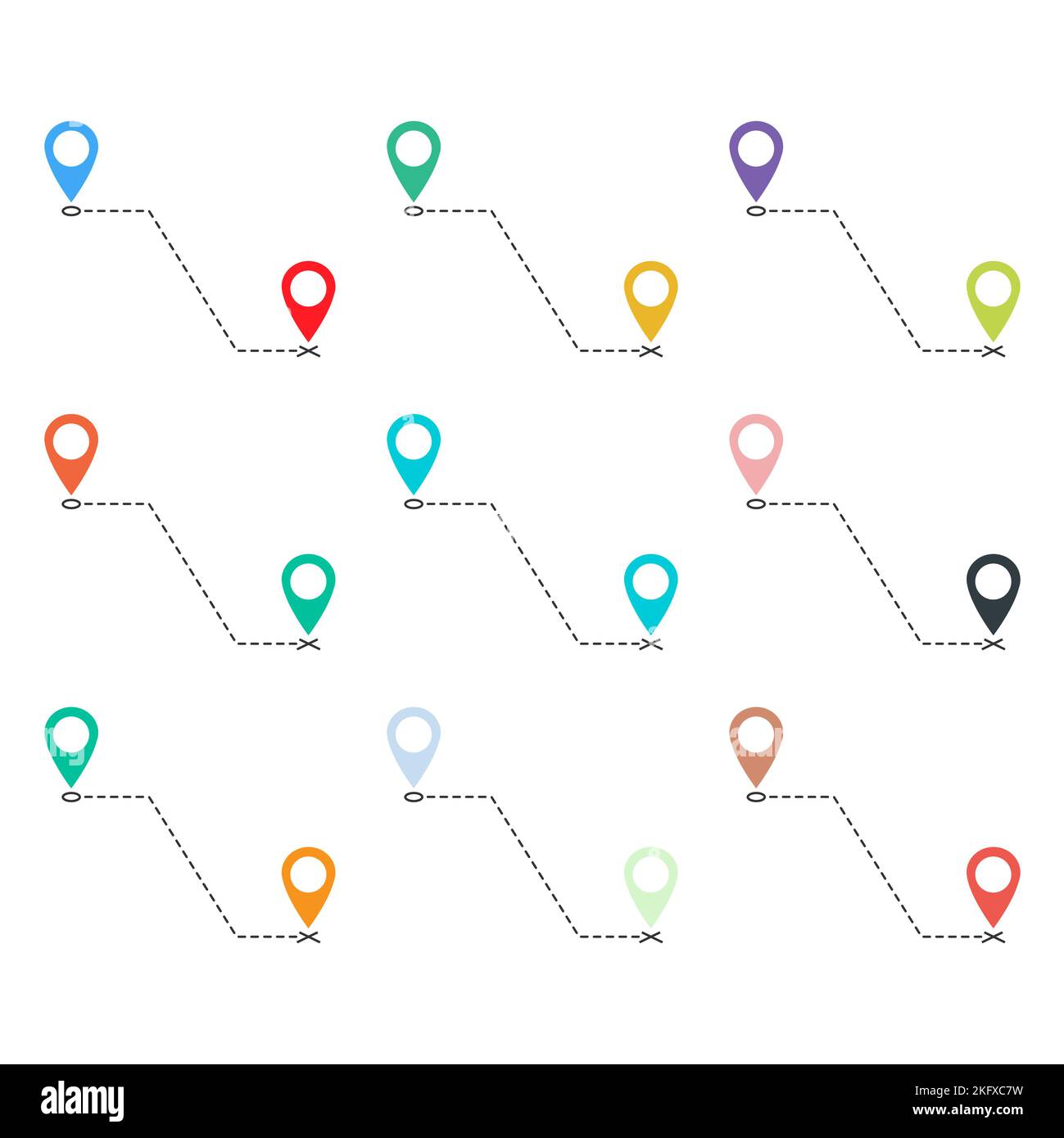 Set of We have moved announcement design, location Vector icon symbol ...