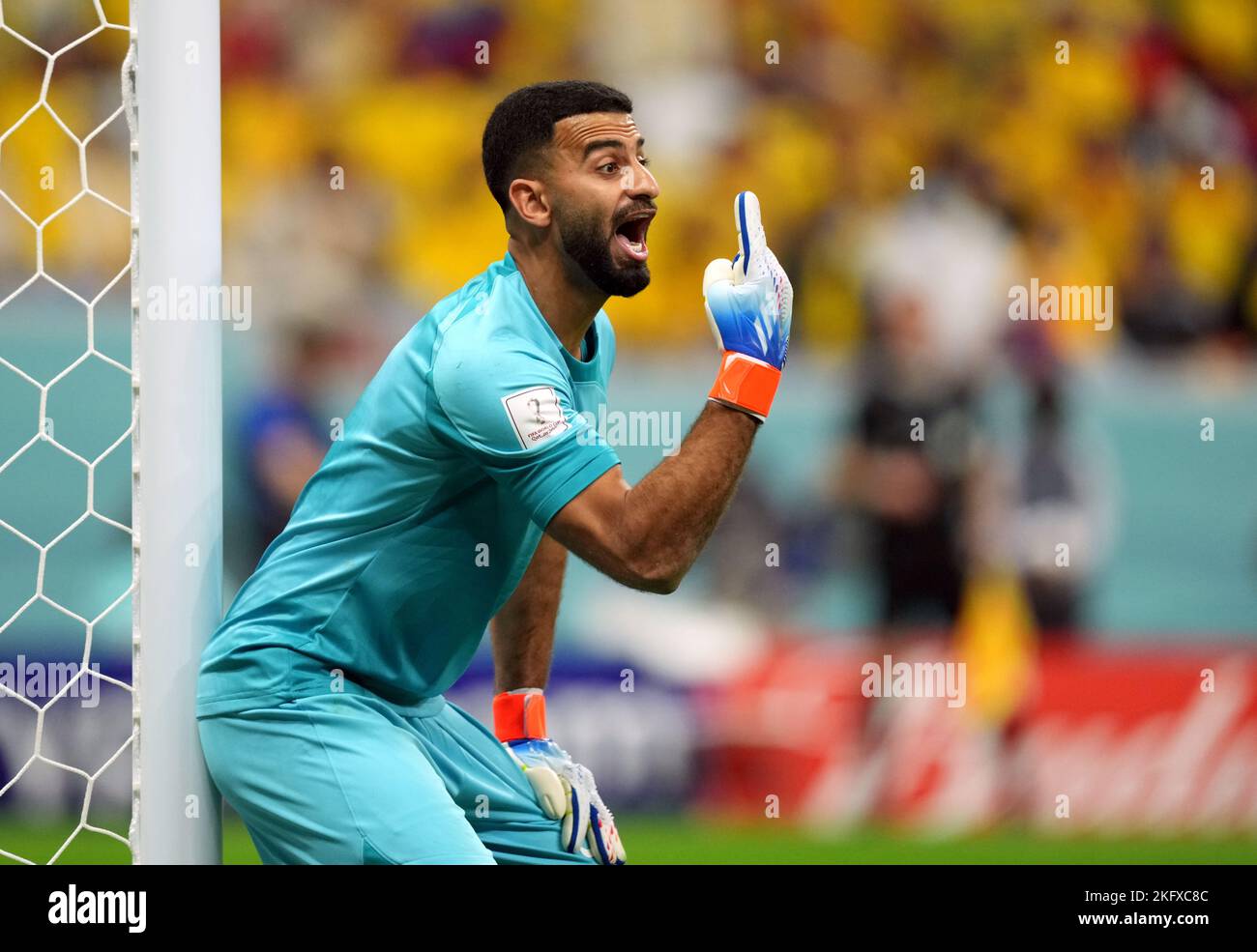 Qatar goalkeeper Saad Al-Sheeb during the FIFA World Cup Group A match ...