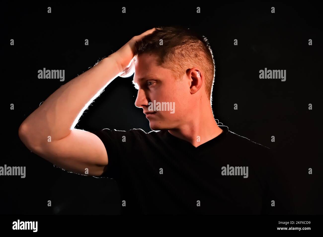 silhouette of a guy. men in the dark. smoke . steam . man in a dark ...