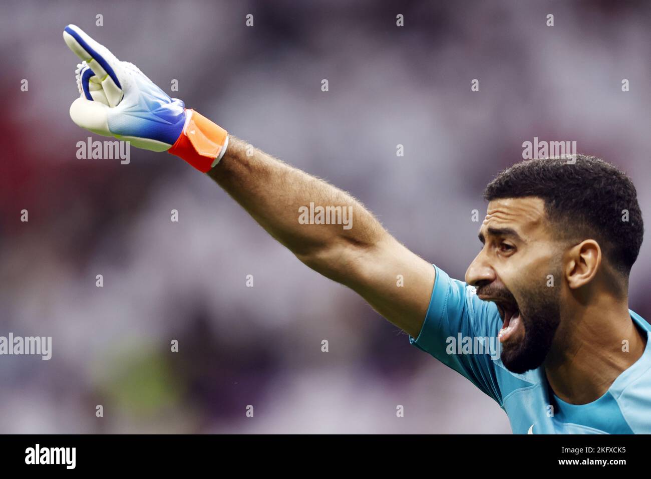 AL KHOR - Qatar goalkeeper Saad Al Sheeb during the FIFA World Cup ...