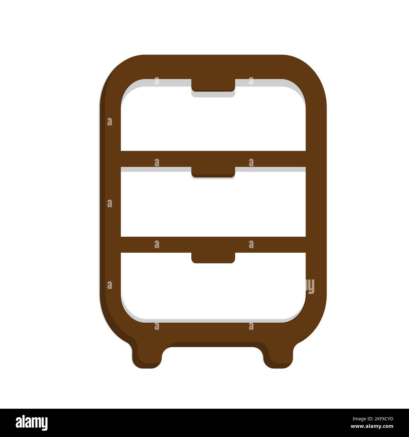 Furniture cabinet, home drawer, table design flat vector illustration ...