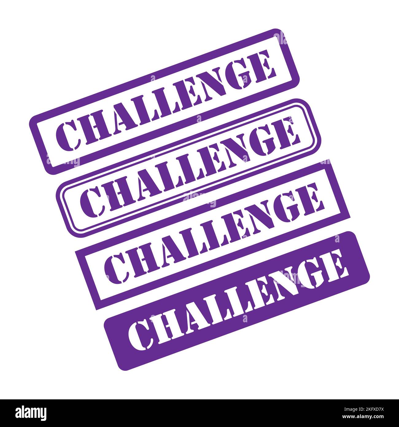 Set of Challenge stamp symbol, label sticker sign button, text banner ...