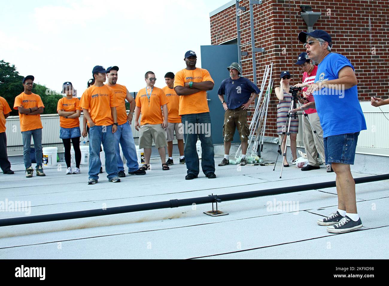 Brooklyn, NY, USA. 23 June, 2010. Site Supervisor for Cool Roofs ...