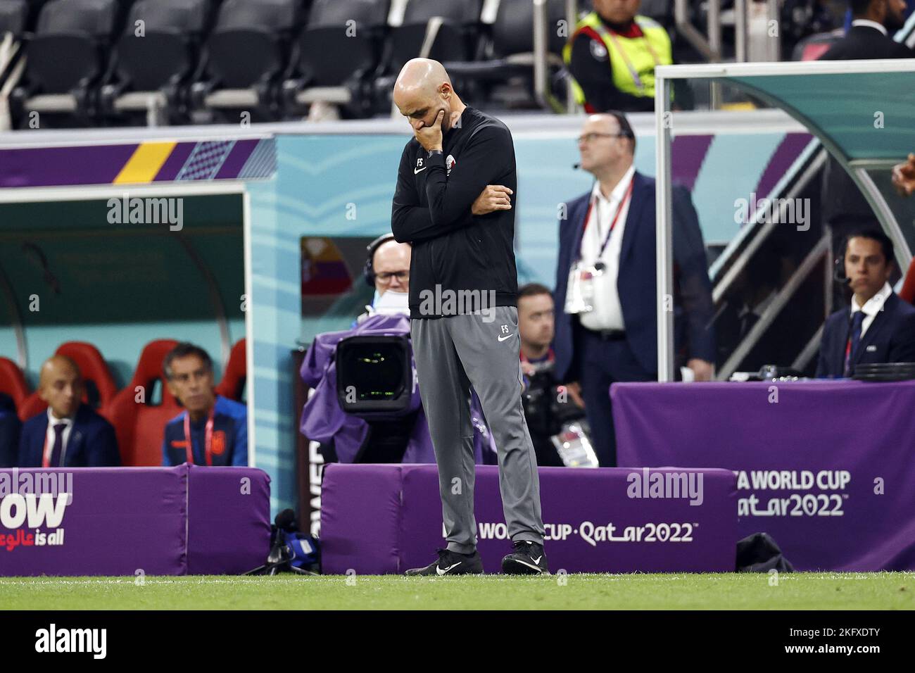 AL KHOR - Qatar coach Felix Sanchez during the FIFA World Cup Qatar ...