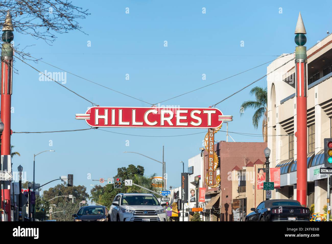 Hillcrest sign. San Diego, California, USA Stock Photo - Alamy