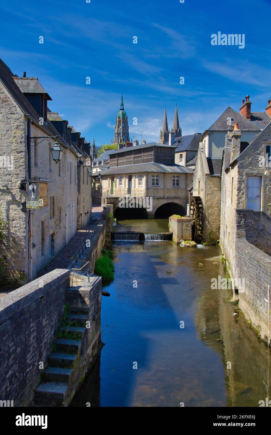 Water wheel bayeux france hi-res stock photography and images - Alamy