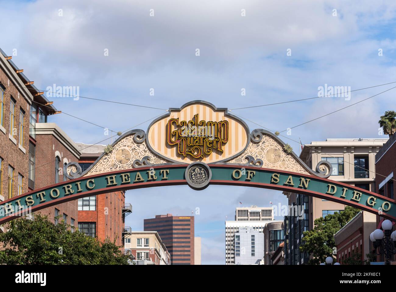 The Gaslamp Quarter sign. San Diego, California, USA Stock Photo - Alamy