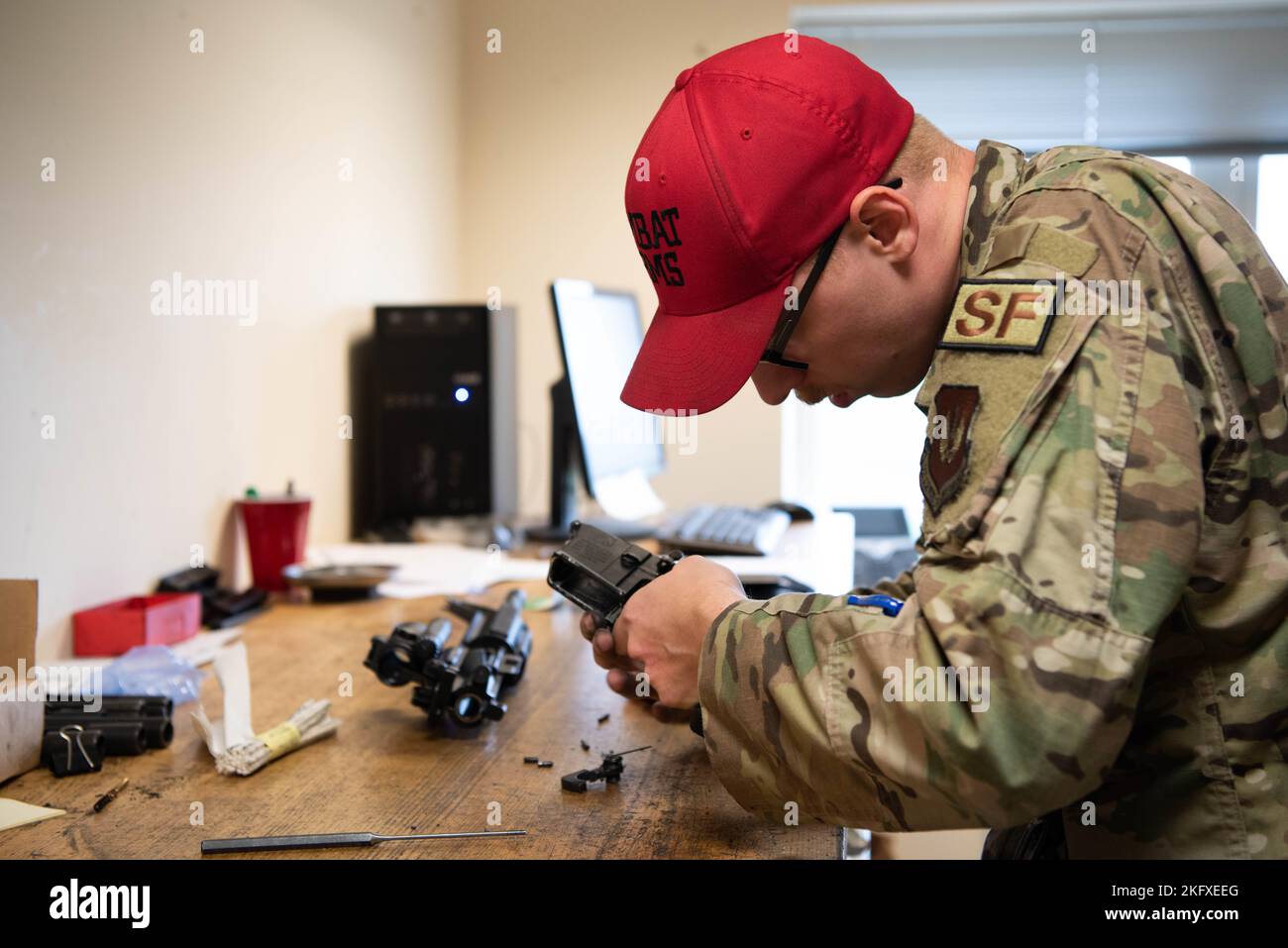U.S. Air Force Staff. Sgt. Gage Thomas, combat arms instructor assigned ...