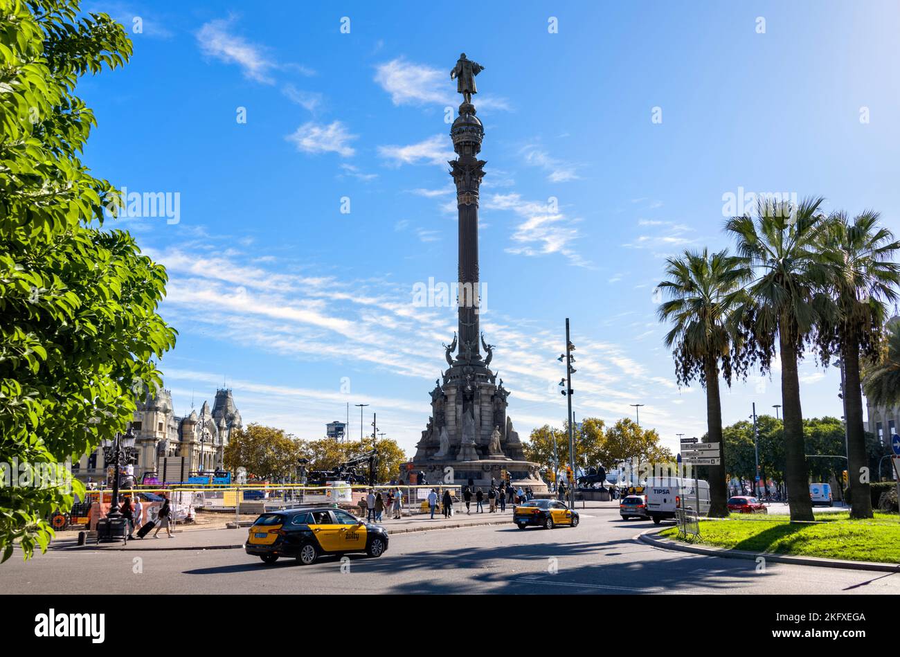 Christopher Columbus Monument, Barcelona, Spain, November 2022 Stock ...