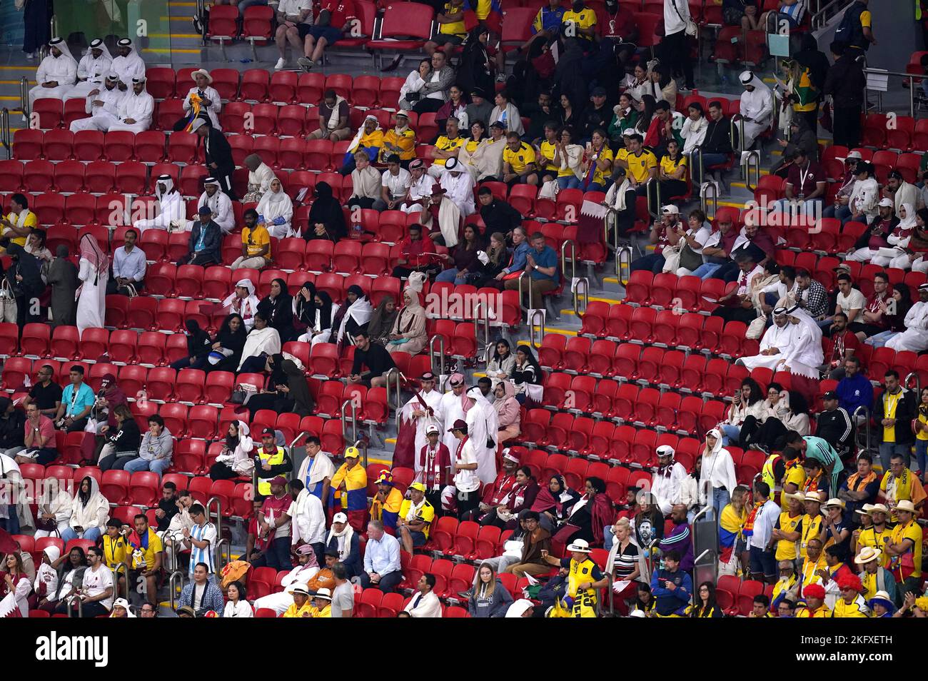 Empty seats in the second half during the FIFA World Cup Group A match ...