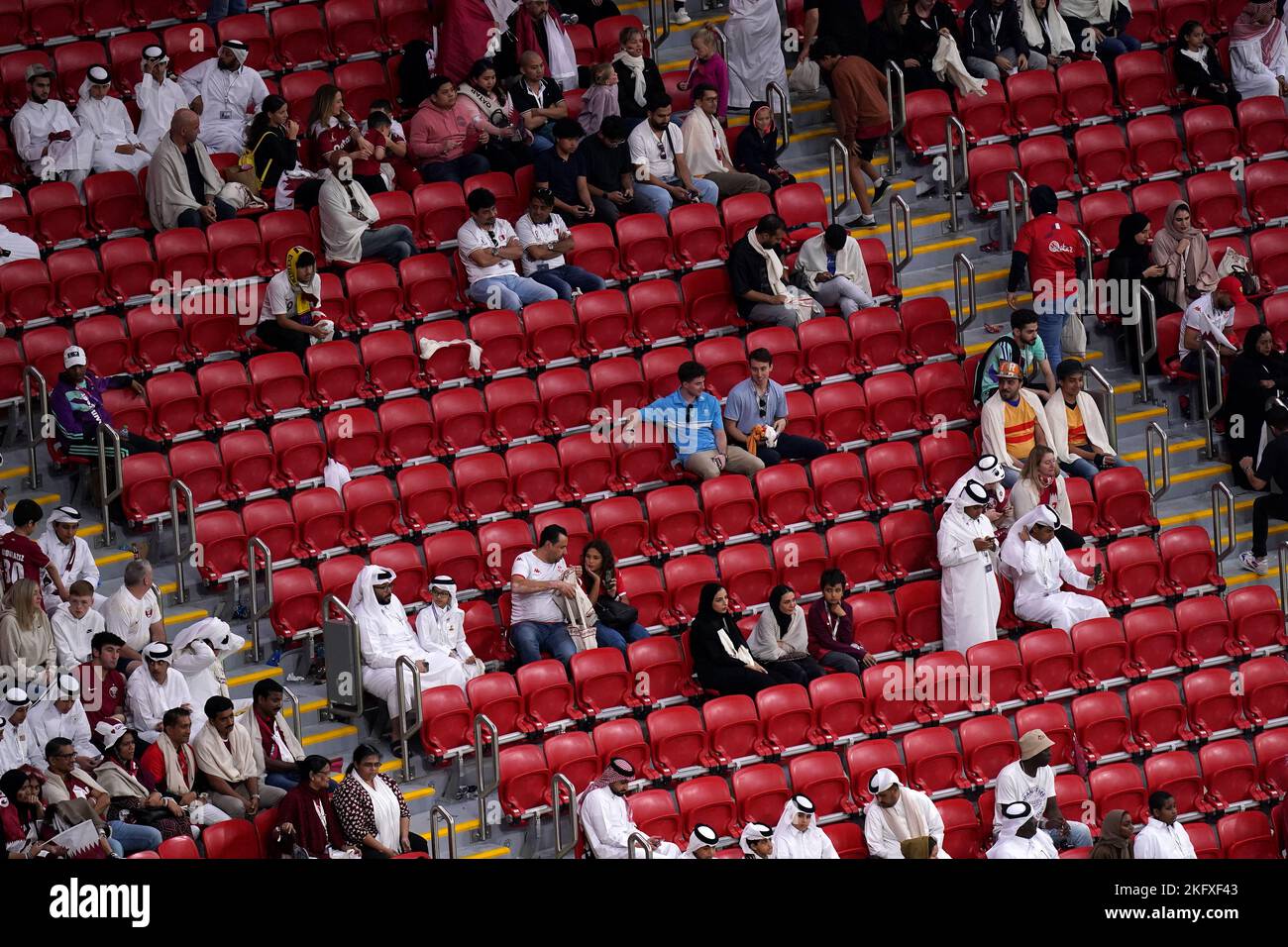 Empty seats in the second half during the FIFA World Cup Group A match ...
