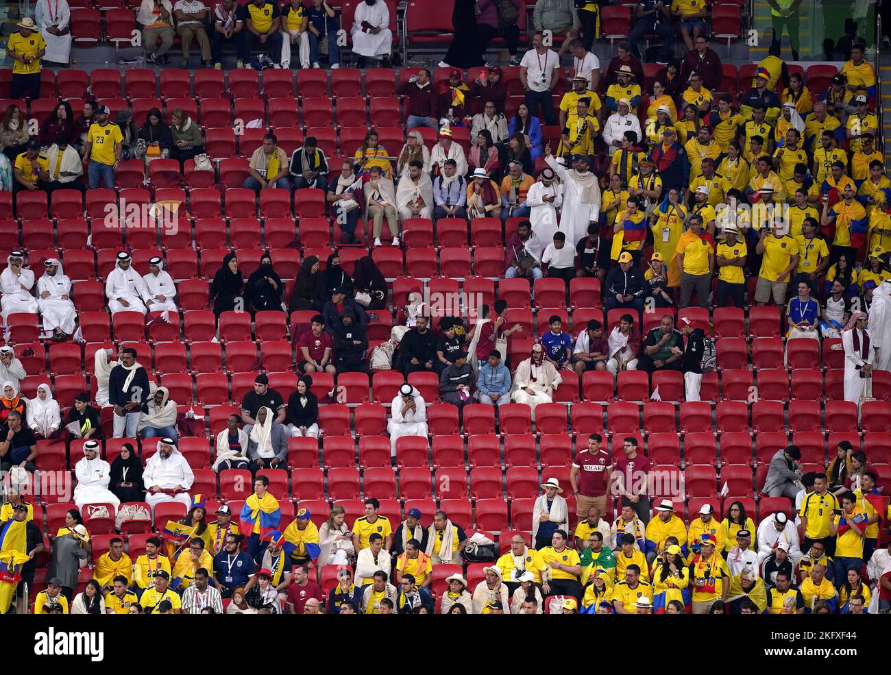Empty seats in the second half during the FIFA World Cup Group A match ...