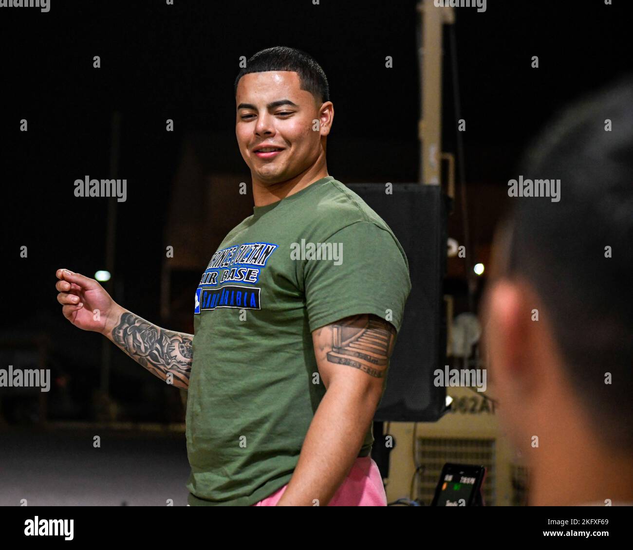 A U.S. service member, deployed to Prince Sultan Air Base, is left ...