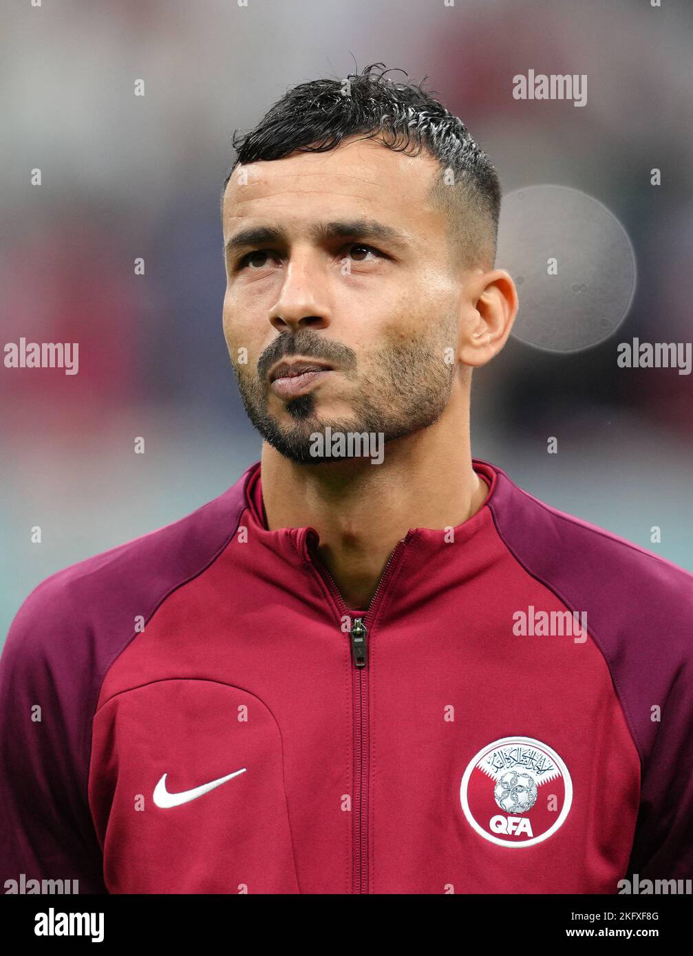 Qatar's Boualem Khoukhi before the FIFA World Cup Group A match at the ...