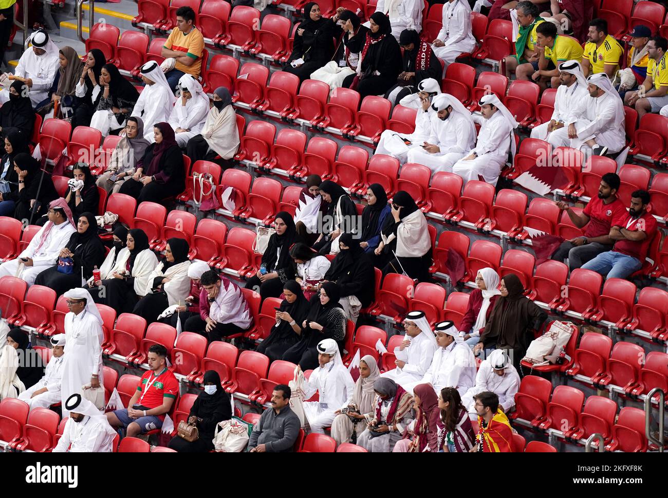 Empty seats in the second half during the FIFA World Cup Group A match ...