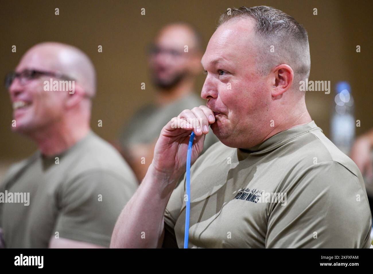 A U.S. service member, deployed to Prince Sultan Air Base, continues to ...