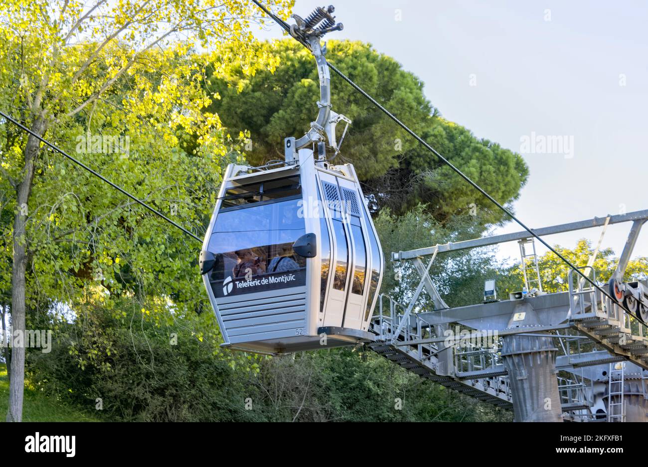 Montjuic cable cars, Barcelona, Spain, November 2022 Stock Photo - Alamy