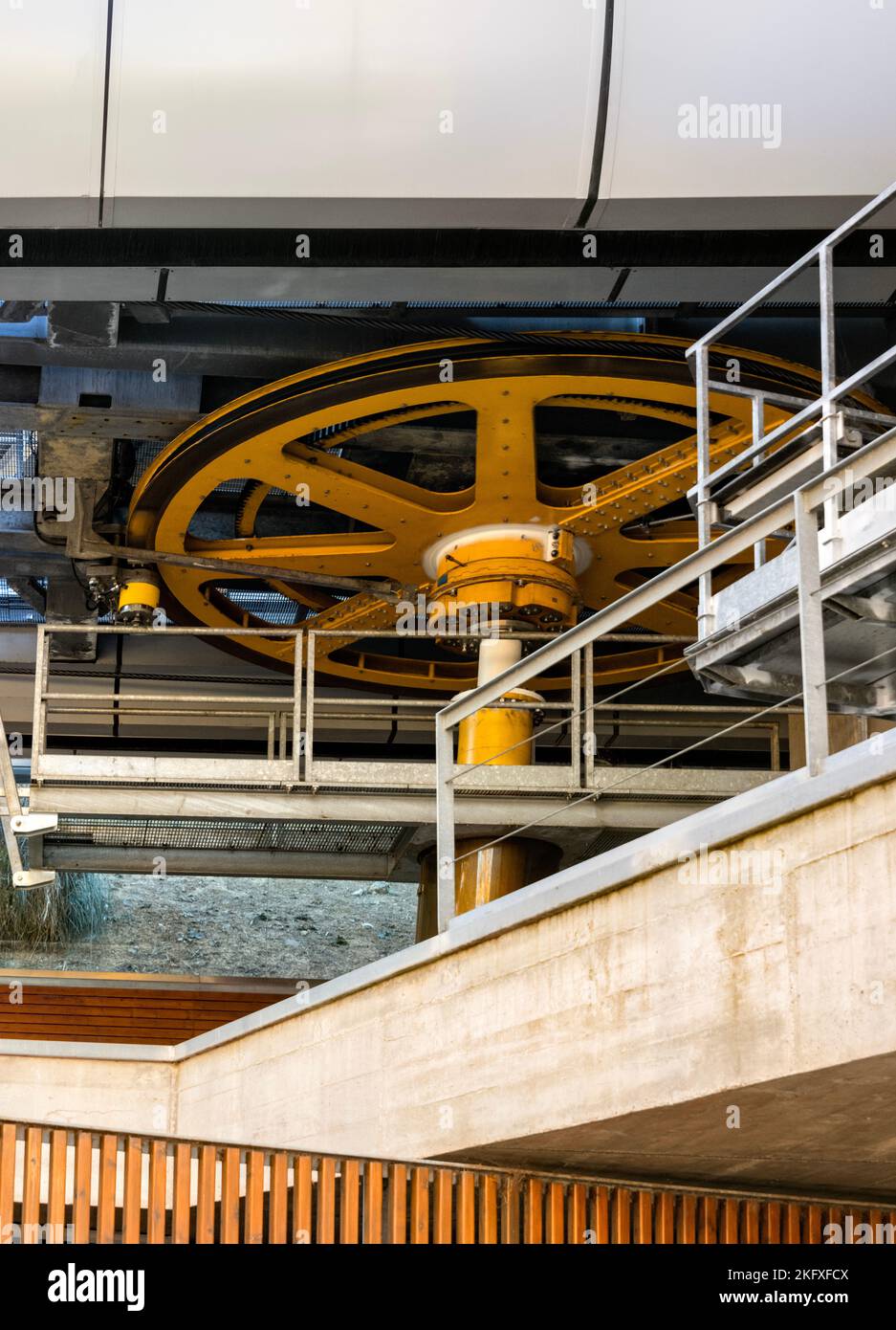 Yellow cable car mechanism hi-res stock photography and images - Alamy