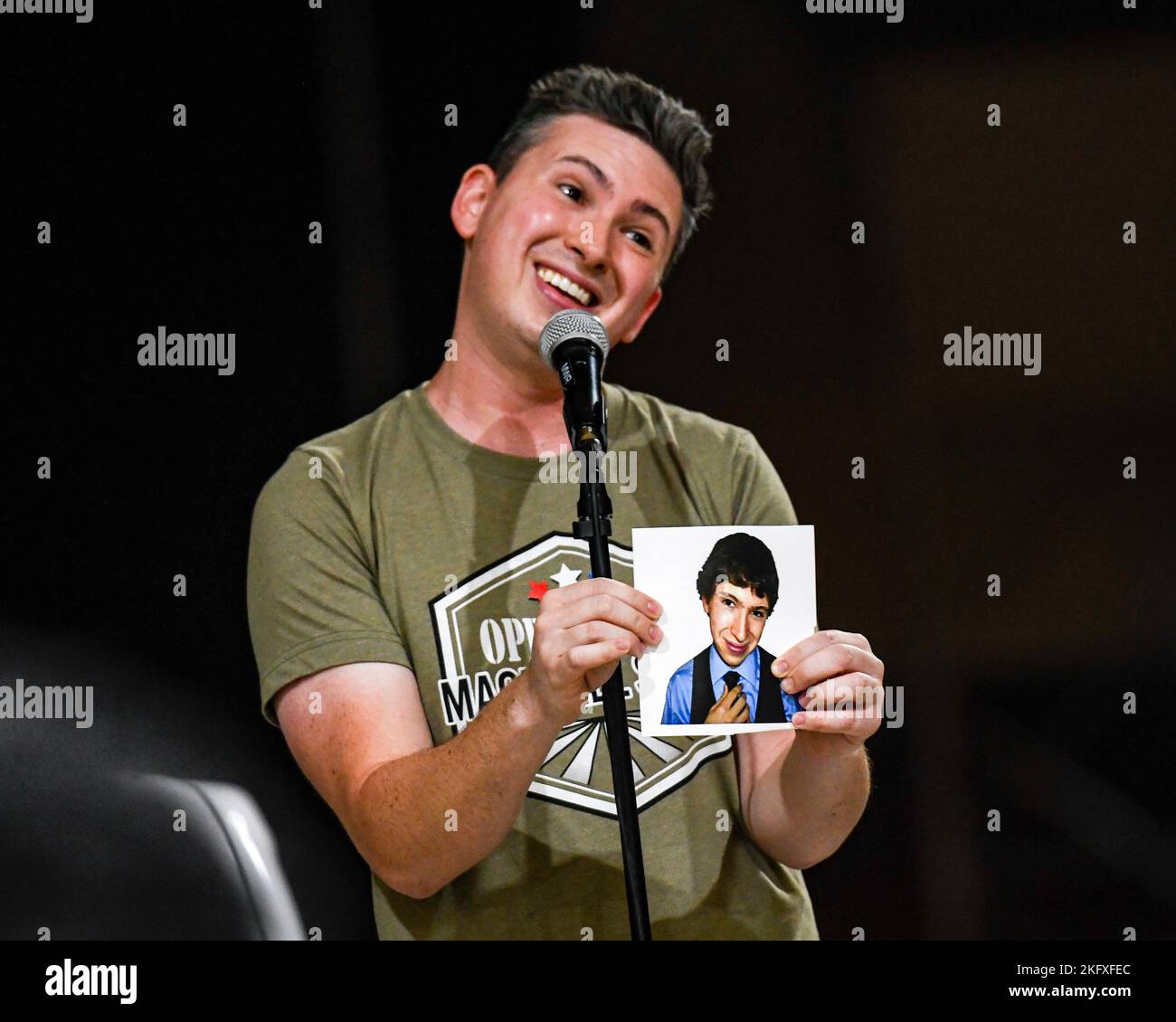 Ben Young, a magician with Operation Magic All Stars, performs a magic ...