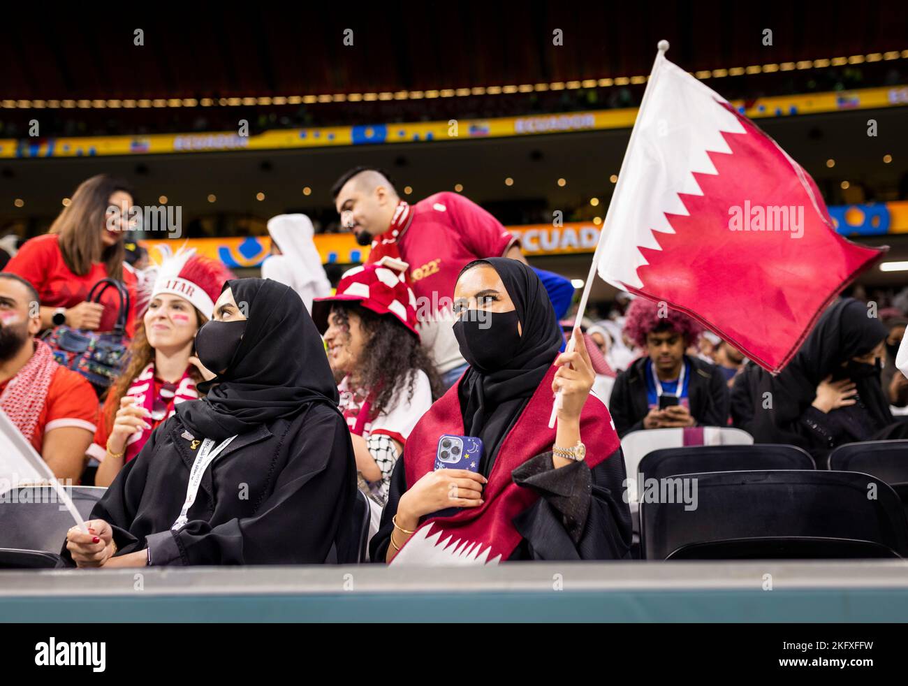 Doha, Qatar. 20th Nov, 2022. Qatar Fan Qatar - Ecuador World Cup 2022 ...
