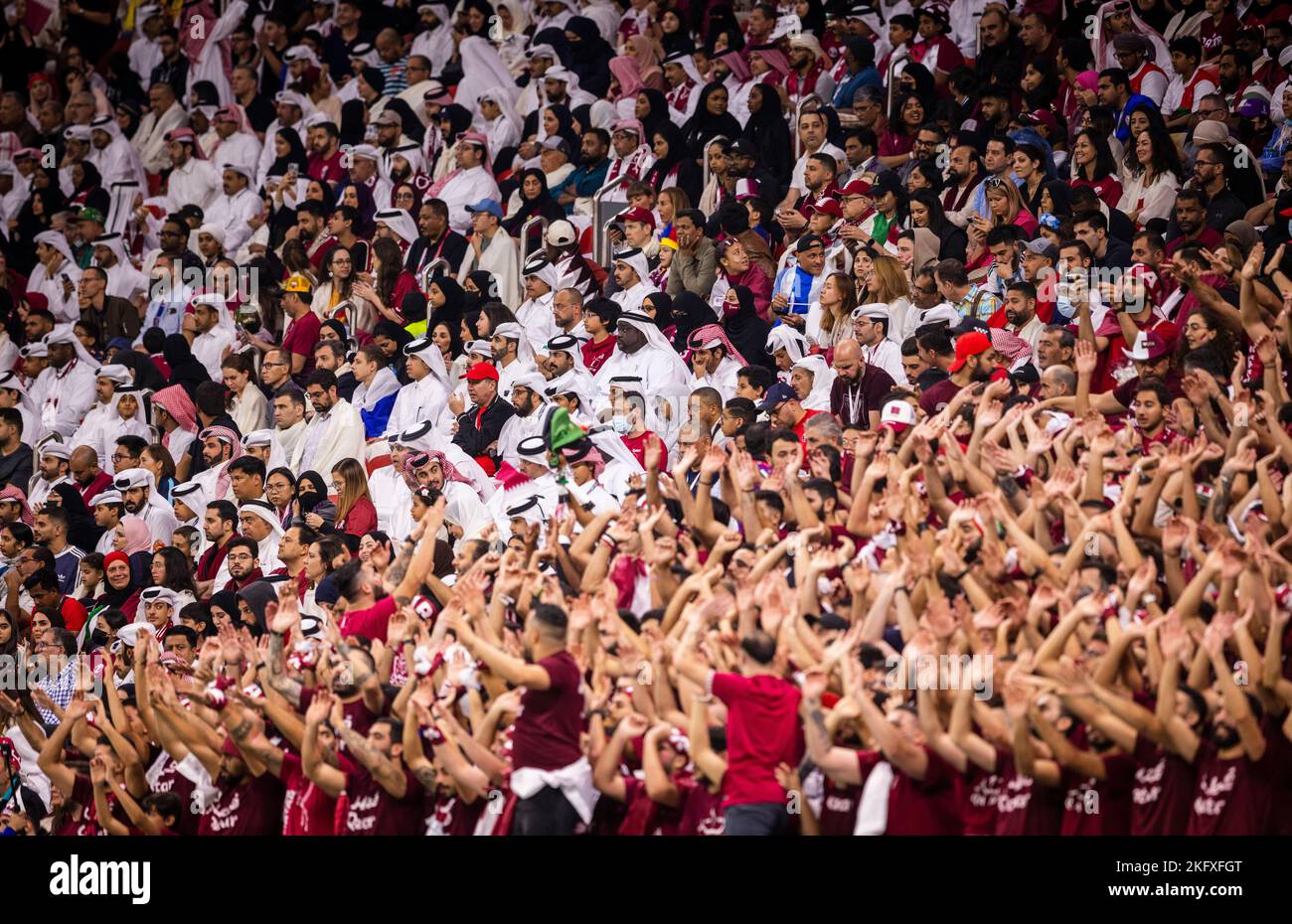 Doha, Qatar. 20th Nov, 2022. Ultras and normal Fans of Qatar Qatar ...