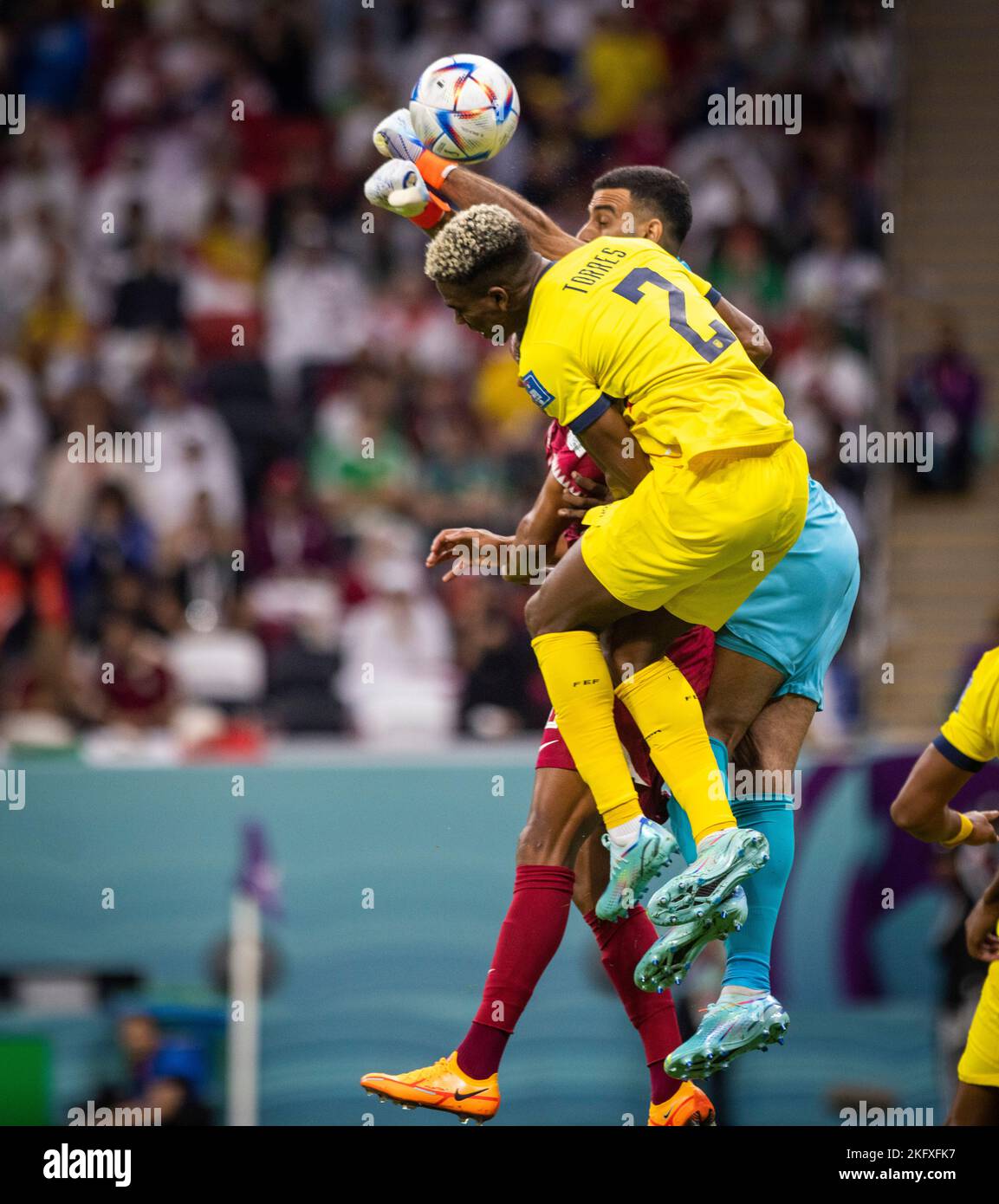 Doha, Qatar. 20th Nov, 2022. Felix TORRES (Ecu), SAAD ALSHEEB (KAT ...