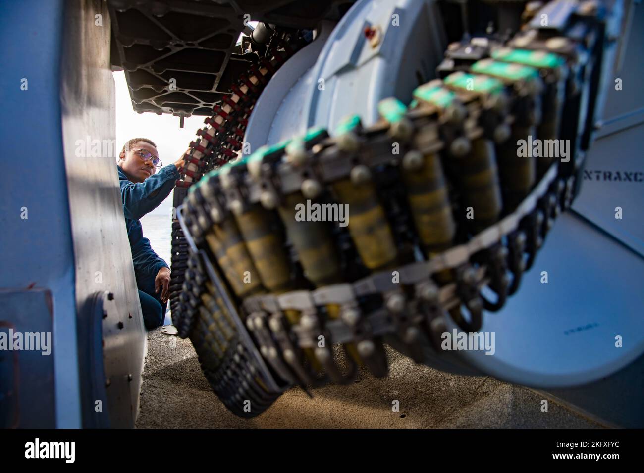 Fire Controlman 3rd Class Lijean Goodlow, assigned to the Arleigh Burke ...