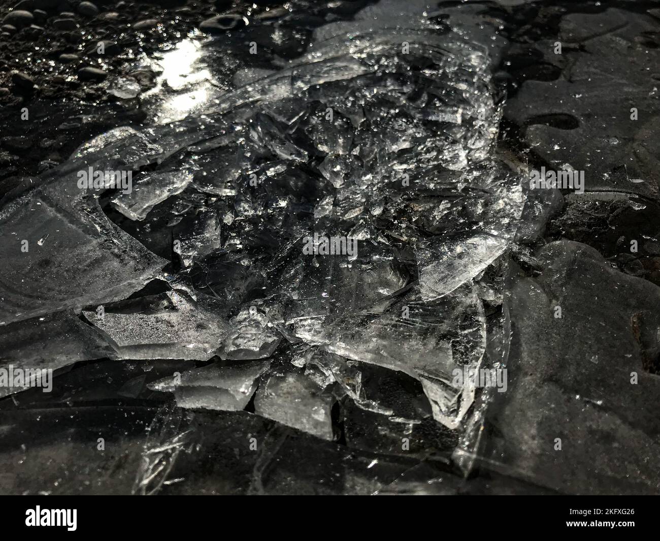 Iced puddle hi-res stock photography and images - Alamy