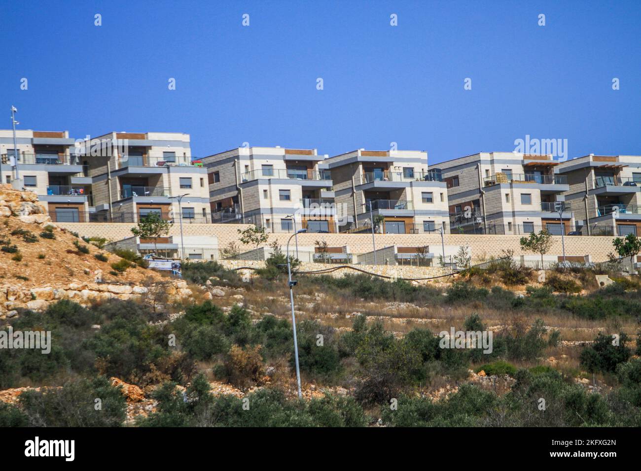November 20, 2022, Salfit, West bank, Palestine: A view of new ...