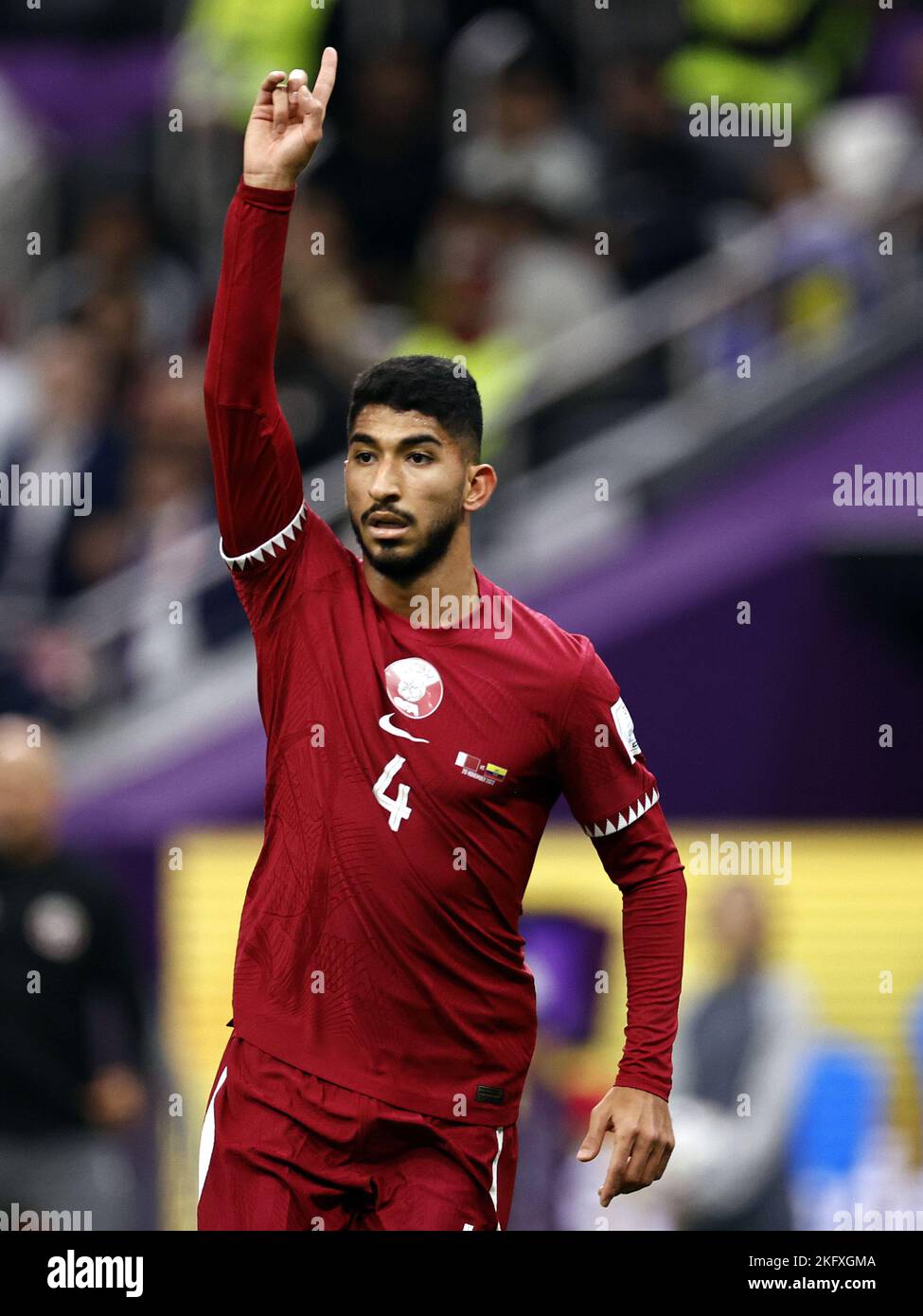 AL KHOR - Mohammed Waad of Qatar during the FIFA World Cup Qatar 2022 group A match between ...