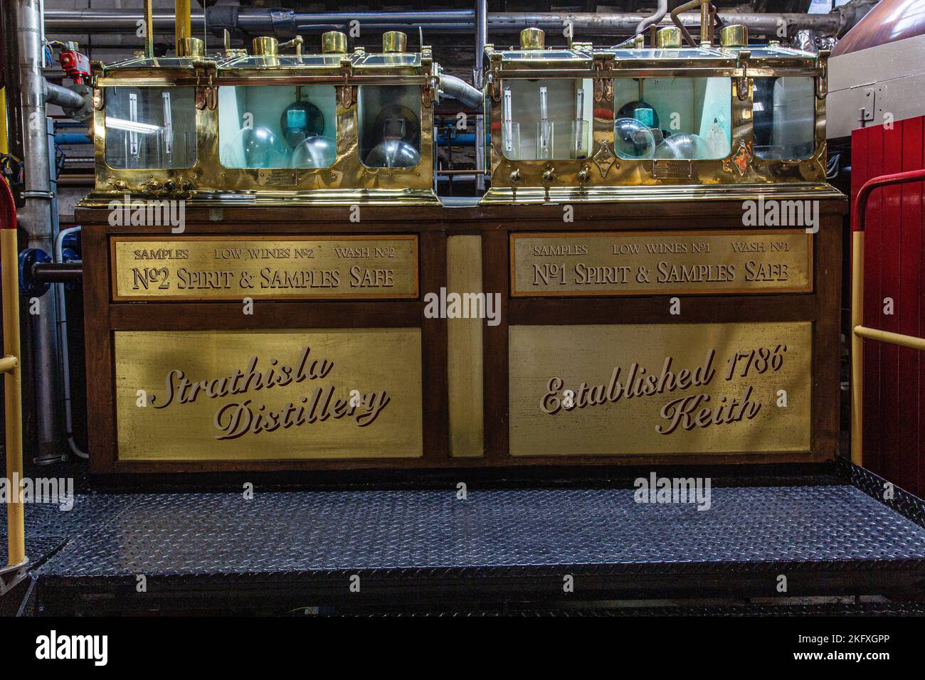 Strathisla Distillery, Spirit Safe in Keith, Banffshire, Highlands ...