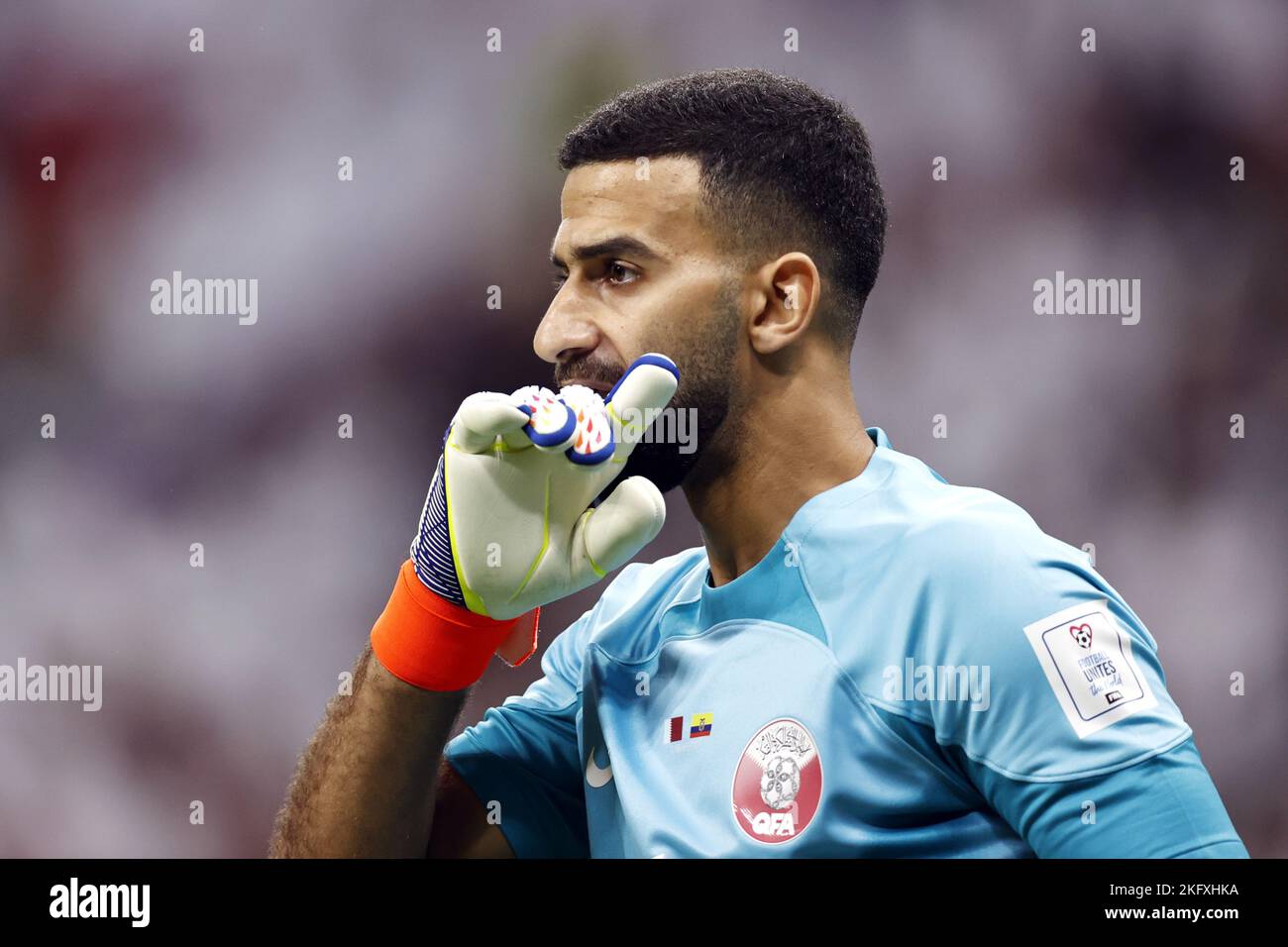 AL KHOR - Qatar goalkeeper Saad Al Sheeb during the FIFA World Cup ...