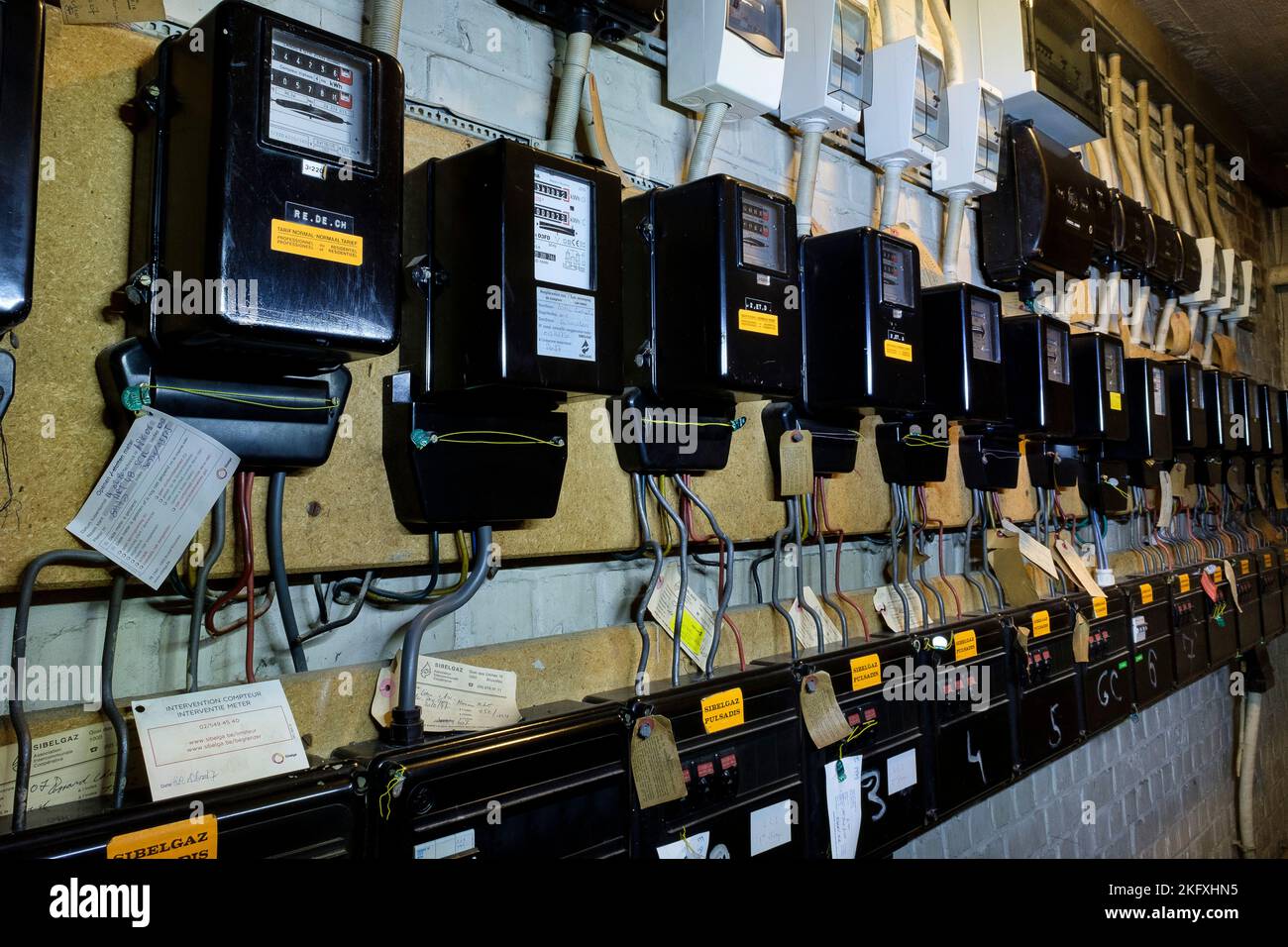 Electricity meter | Compteurs electrique Stock Photo - Alamy