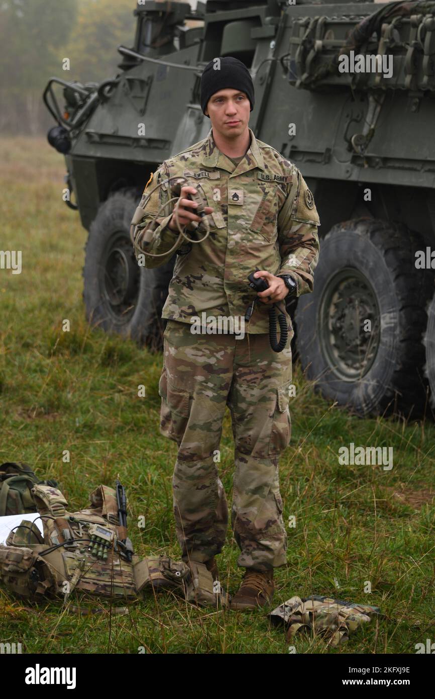 U.S. Army Staff Sgt. Jamie Ewell, assigned to Palehorse Troop, 4th ...
