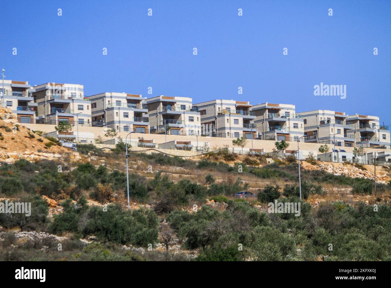 November 20, 2022, Salfit, West bank, Palestine: A view of new ...