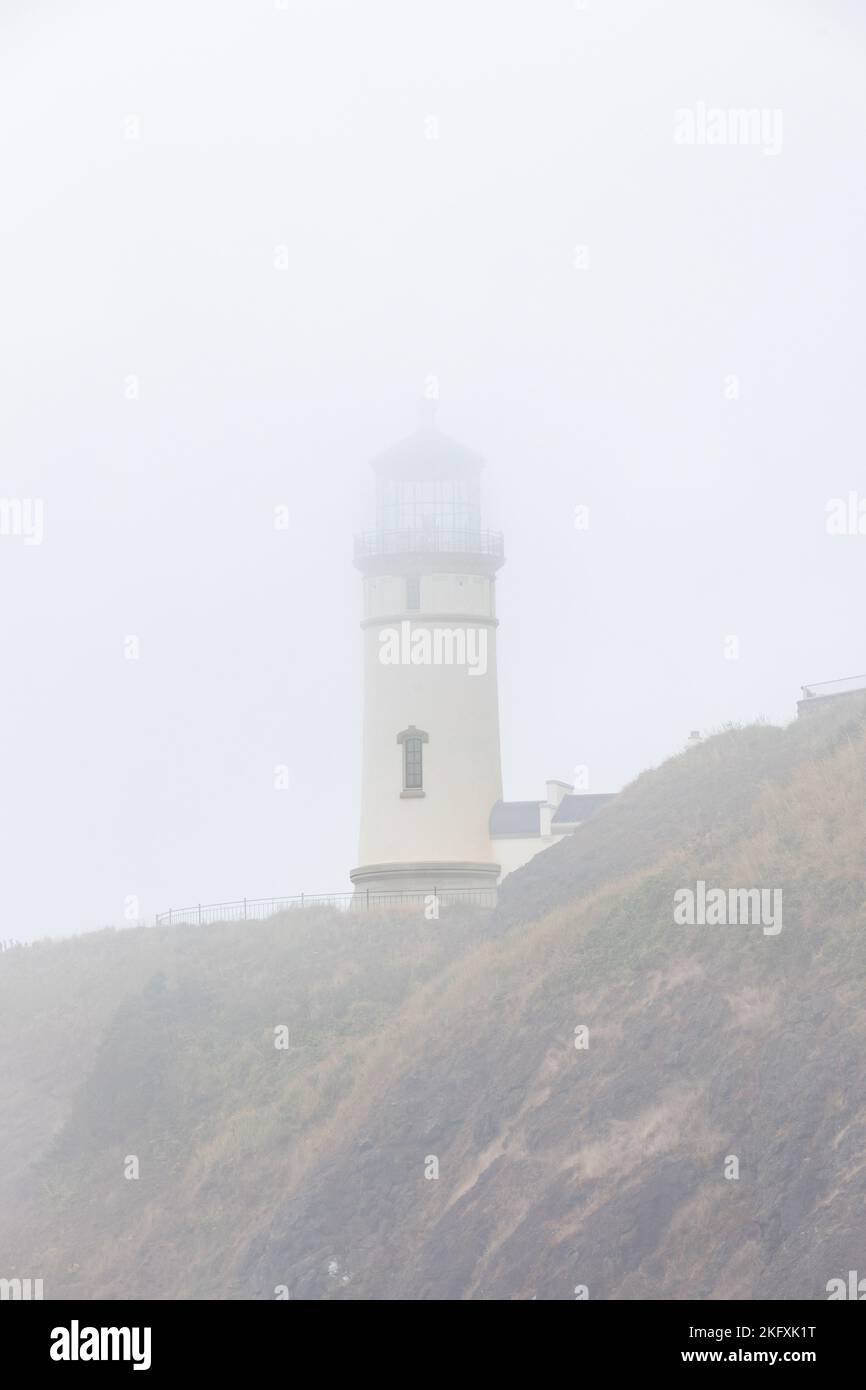 North Head Lighthouse at Cape Dissapointment in Washington State on a ...