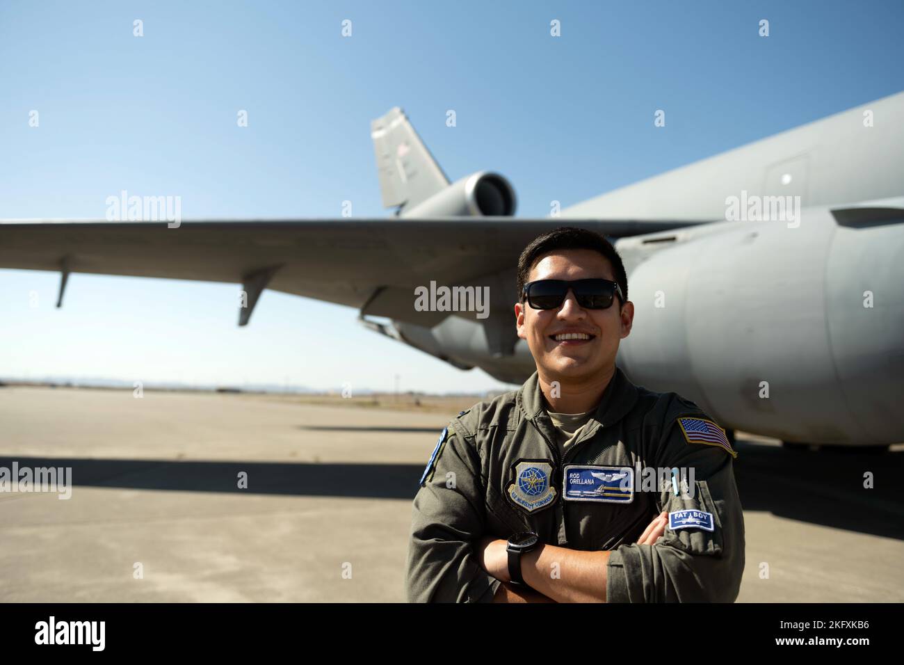 U.S. Air Force 1st Lt. Rodrigo Orellana, 6th Air Refueling Squadron KC ...