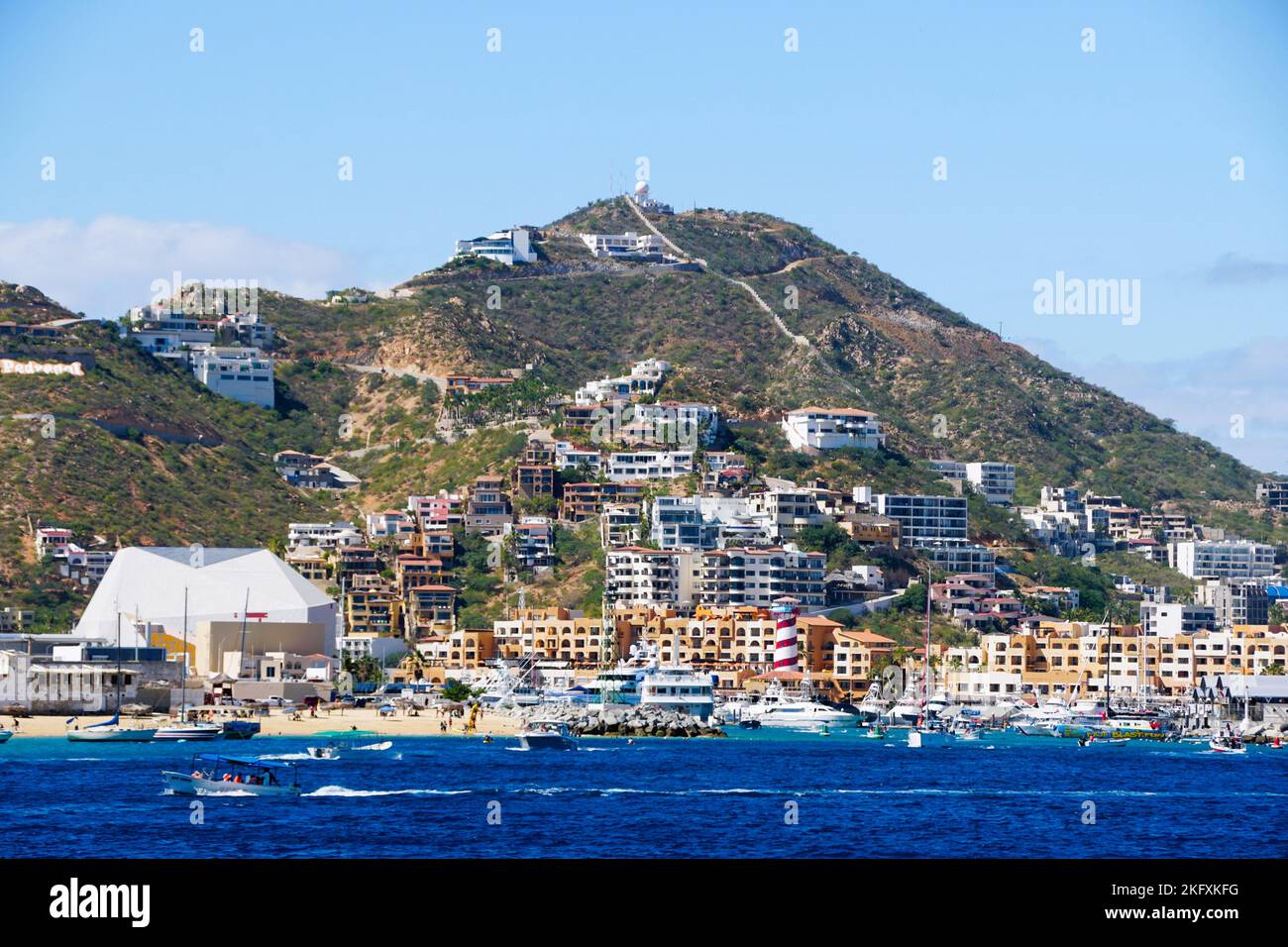 Cabo San Lucas, Mexico - November 7, 2022 - The view of the hill with ...