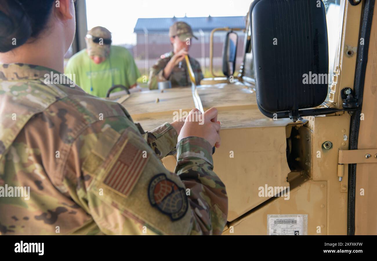 U.S. Air Force Senior Airman Amber Clarke, a special handling ...