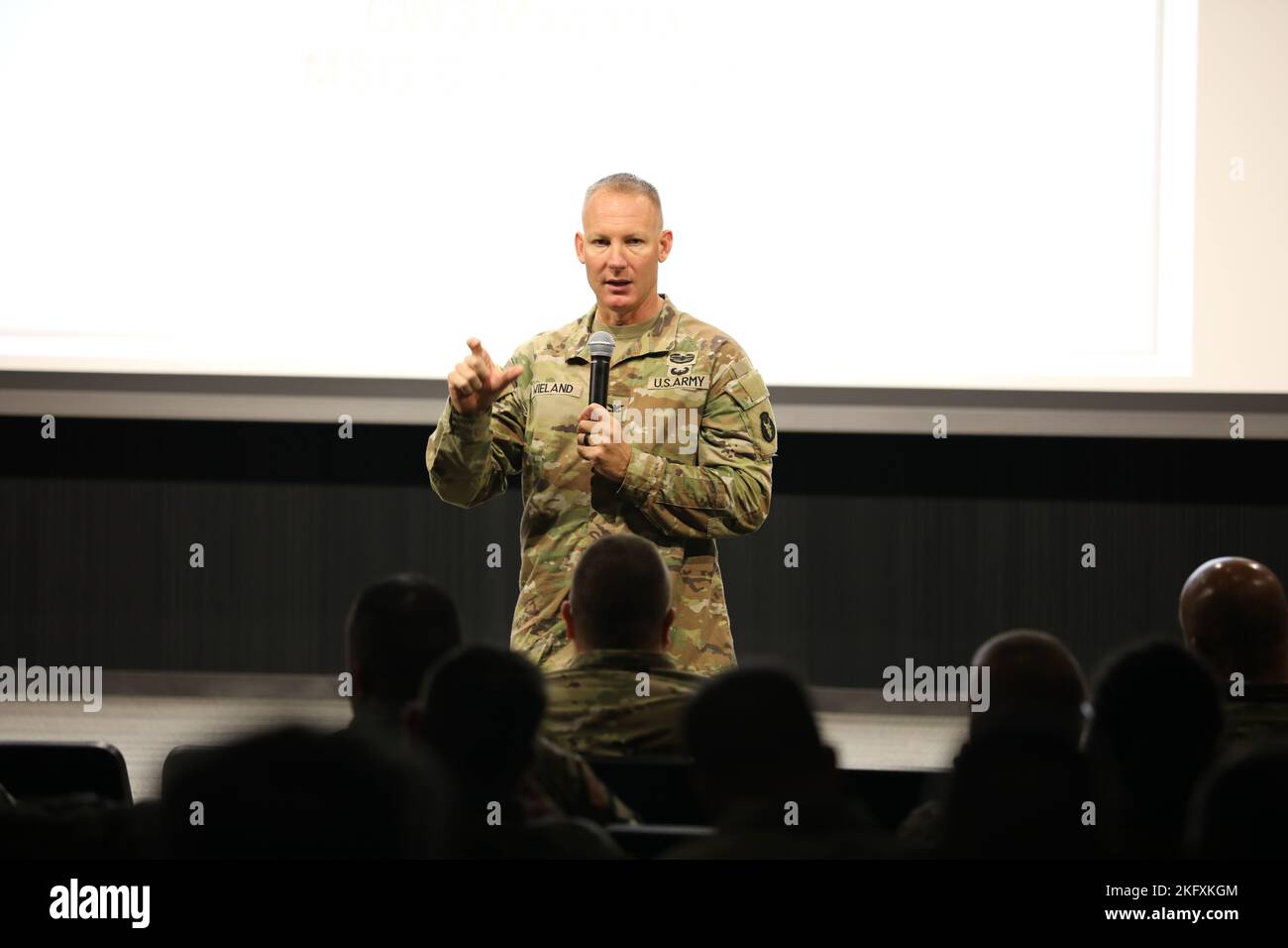 Col. Eric Wieland, commander of the 34th Division Artillery, offers his ...