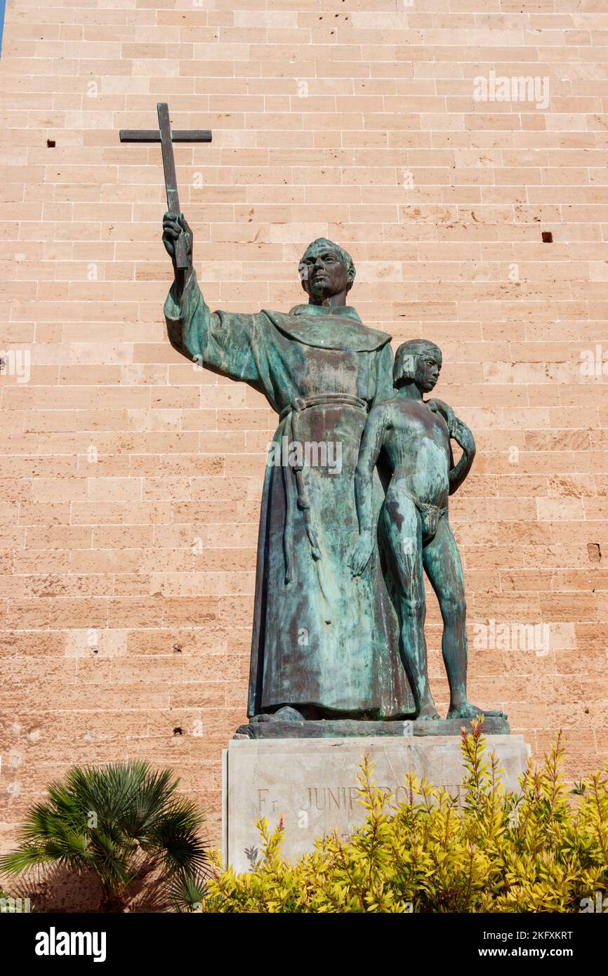Statue or sculpture of Junipero Serra the founder of SAN JUAN ...