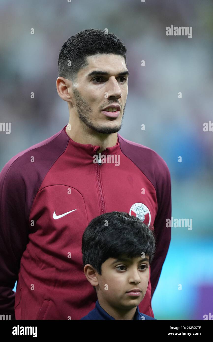 Qatar players during the Qatar 2022 World Cup match, group A, date 1 ...
