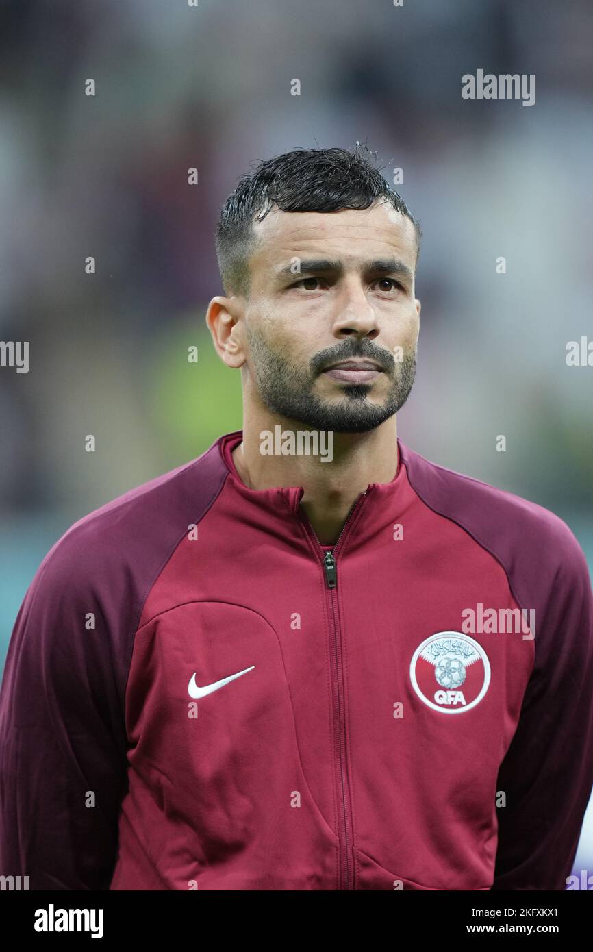 Qatar players during the Qatar 2022 World Cup match, group A, date 1 ...