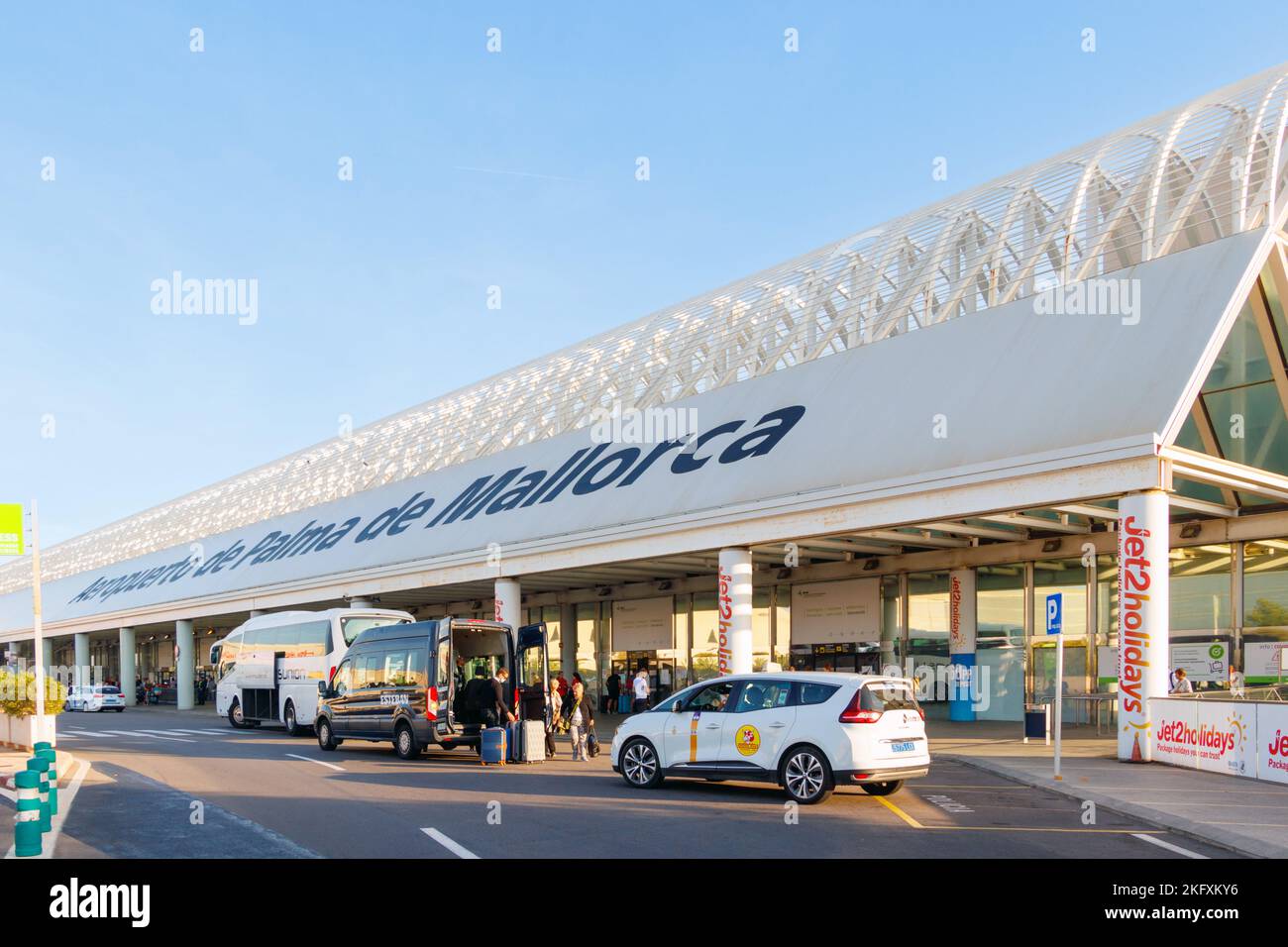 outside terminal at Palma airport Mallorca spain evening Stock Photo ...