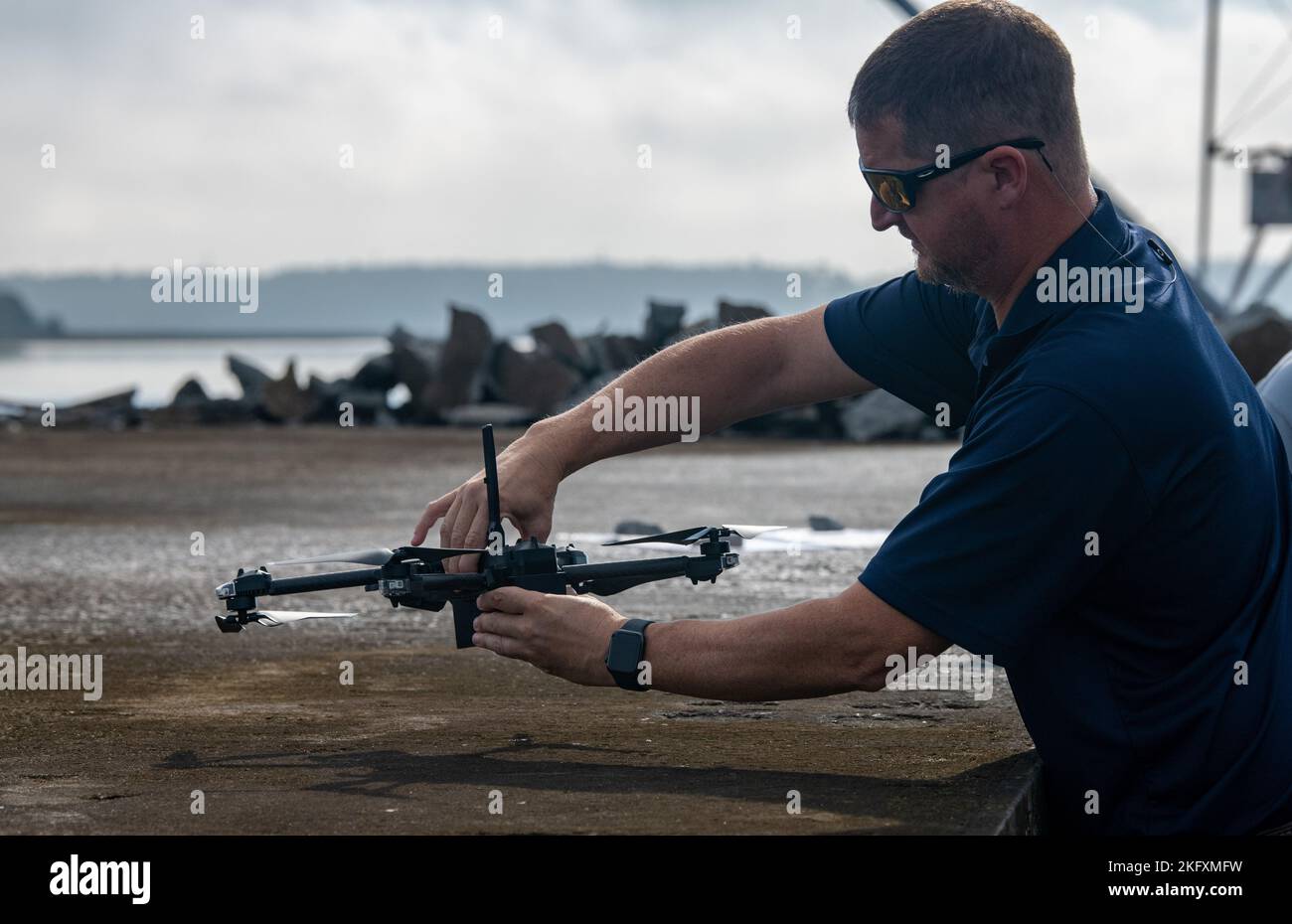 Jermy Anderson, a geospatial analyst with the Air Force Civil Engineer ...