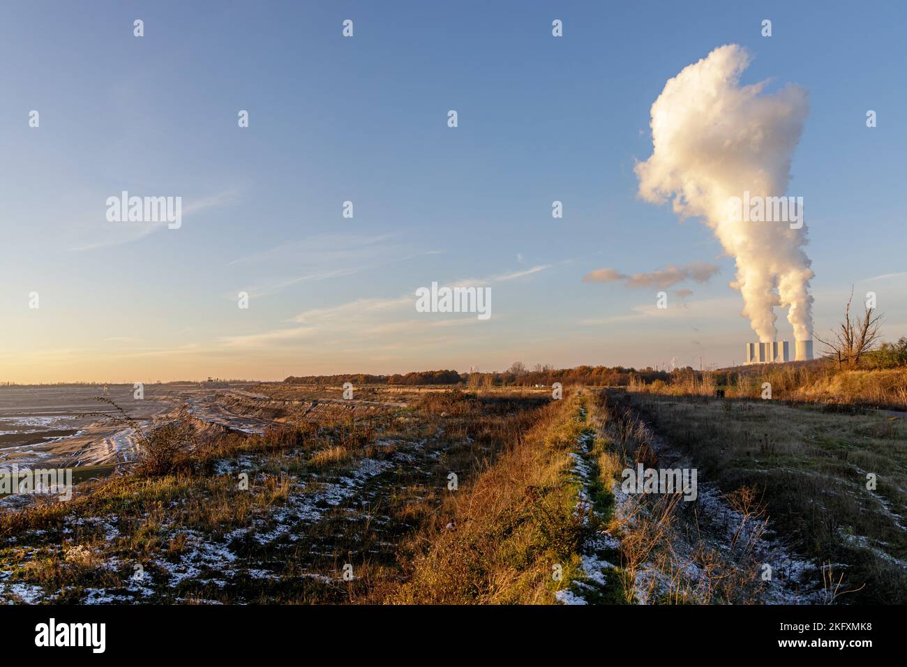 The lignite-fired power plant of Lippendorf near Leipzig on the edge of ...