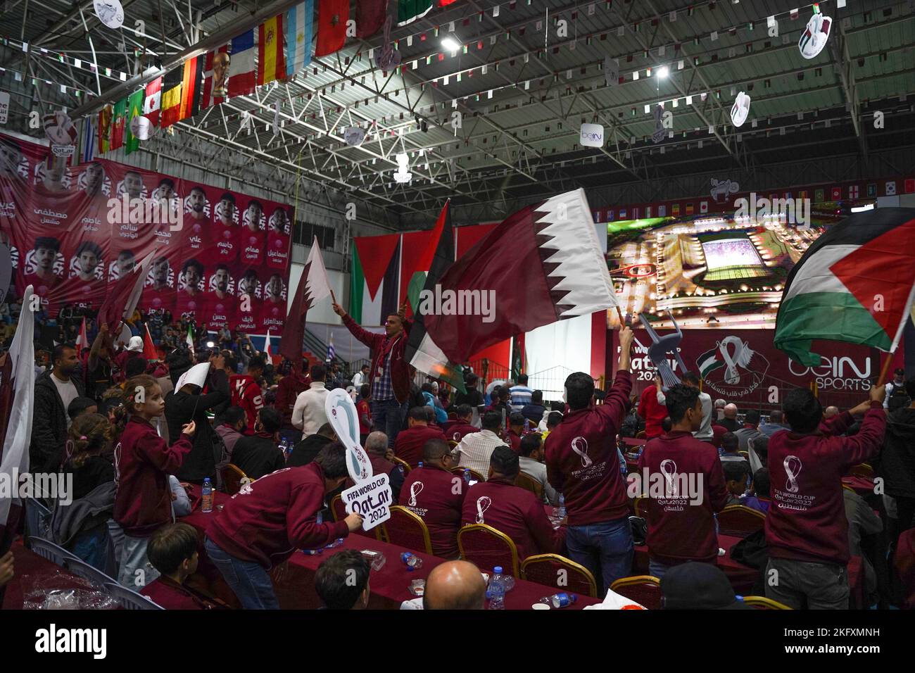 Gaza, Palestine. 20th Nov, 2022. The opening ceremony of the World Cup ...