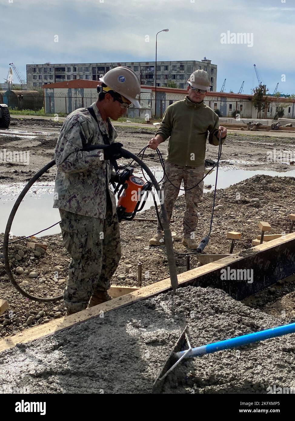 POTI, Georgia (Oct. 13, 2022) Utilitiesman 3rd Class Gilbert Barahona ...