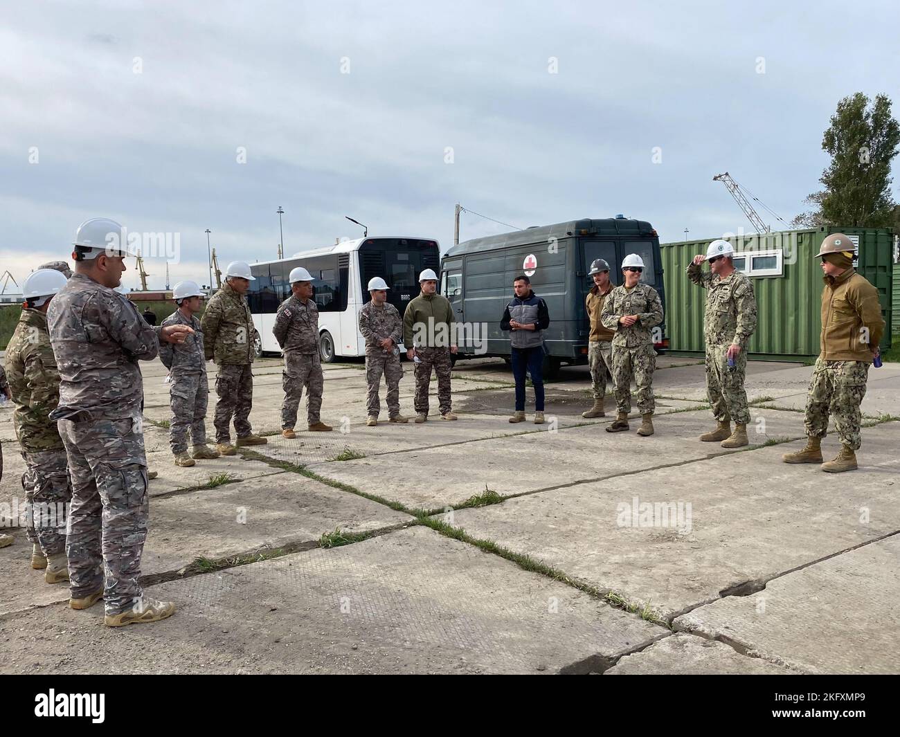 POTI, Georgia (Oct. 13, 2022) Lt. j.g. Leah Gordon, Chief Builder Larry ...