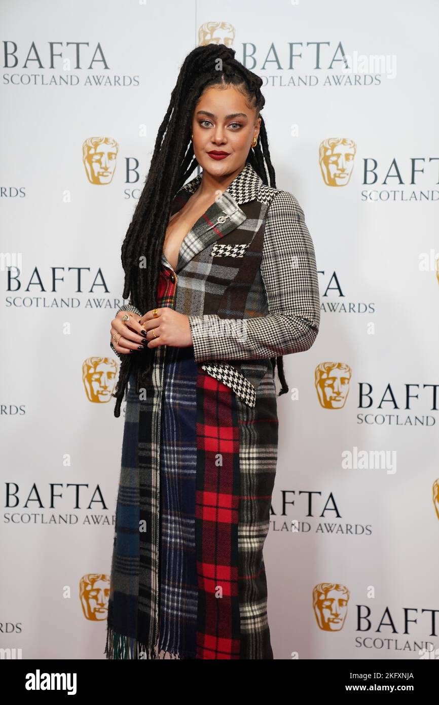 Izuka Hoyle arrives at the BAFTA Scotland awards at the DoubleTree By ...